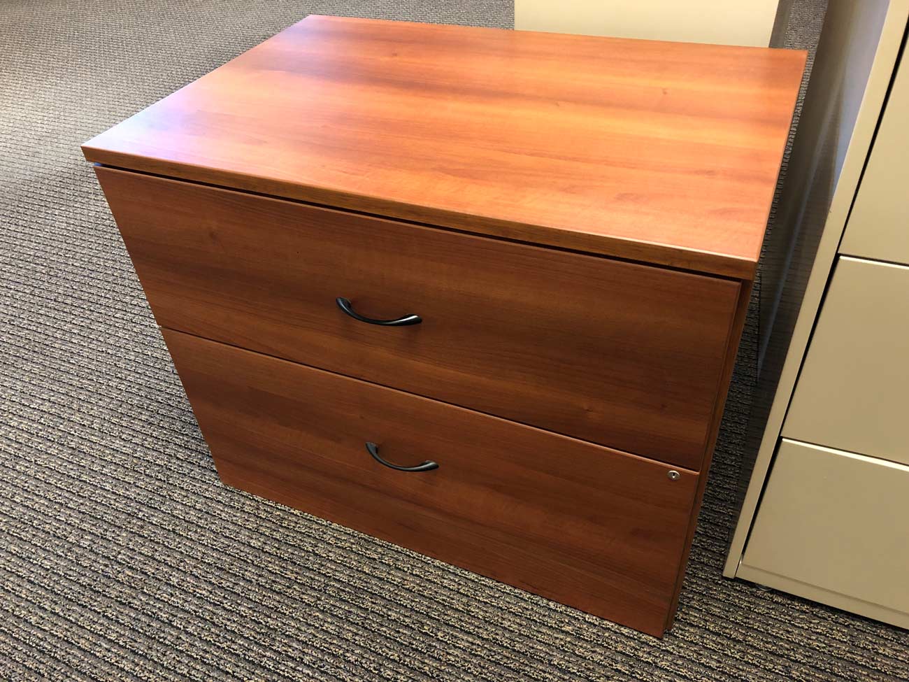 2-Drawer Lateral File With Cherry Laminate Finish - Lockable 255155