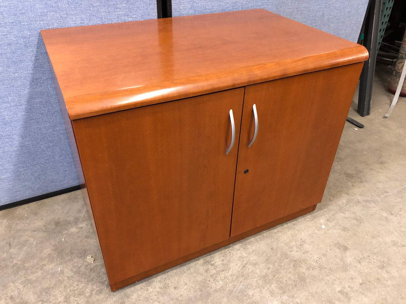 Storage Cabinet With Light Cherry Veneer Finish 345031